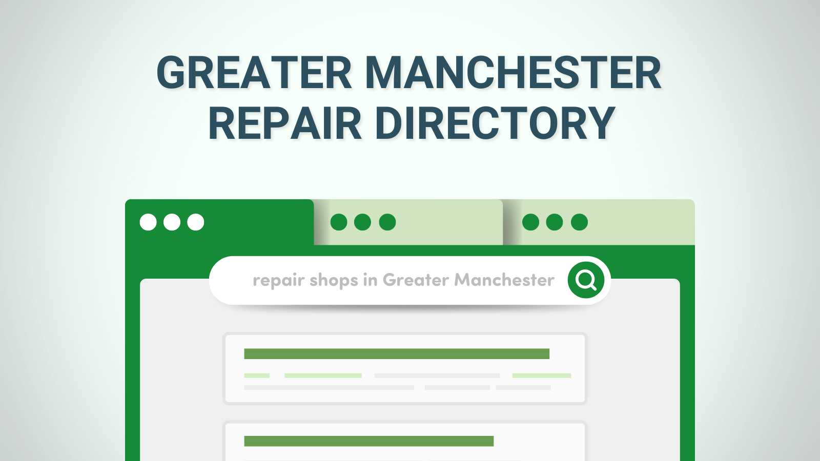 Greater Manchester Repair Directory | Recycle for Greater Manchester
